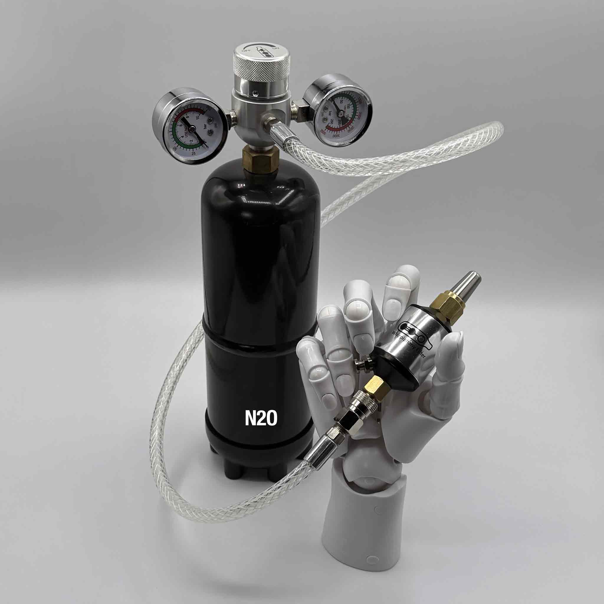 N2O Regulator + Filter Kit — Dual Gauge | Whippiphany 2.0 – N2Ofilters.com